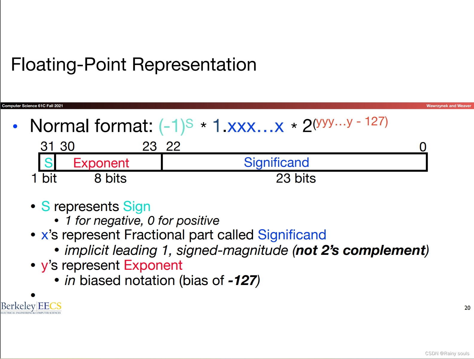 CS61C第一部分笔记(Number Representation, Floating point,C Basics)_cs61c笔记-CSDN博客