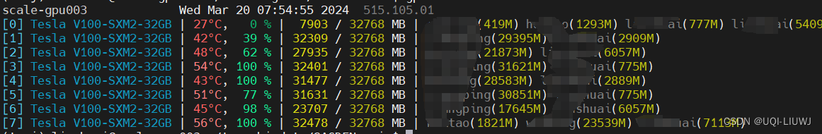 linux 命令笔记：gpustat-CSDN博客