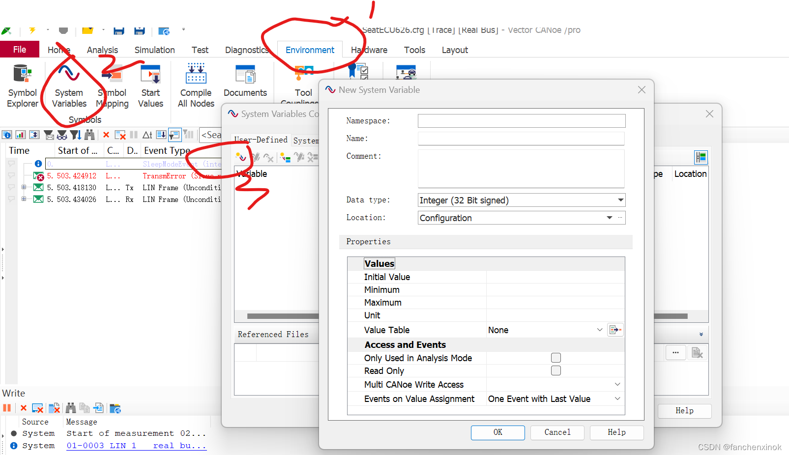 学习笔记：利用CANOE Panel和CAPL脚本模拟主节点发送LIN通信指令_canoe pannel绑定信号-CSDN博客
