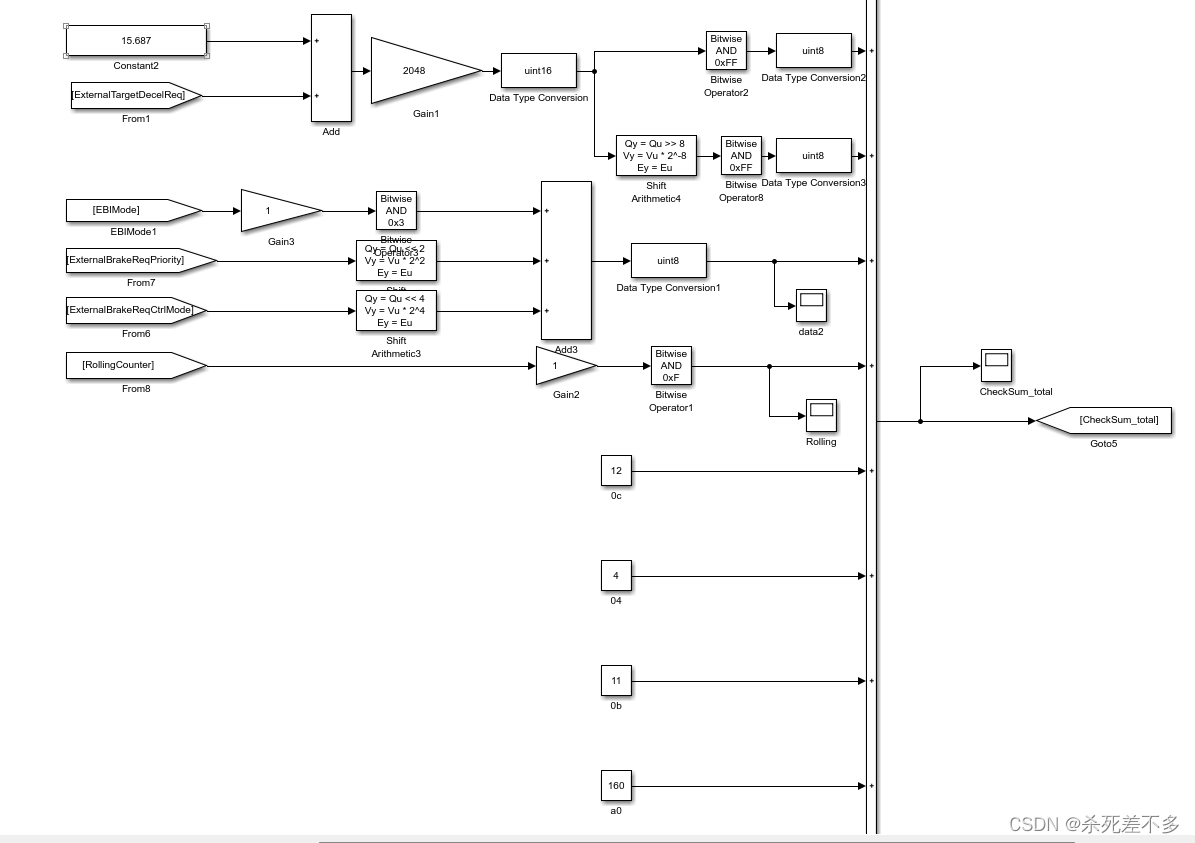 基于Simulink搭建dbc及checksum校验、roiling_simulink checksum-CSDN博客