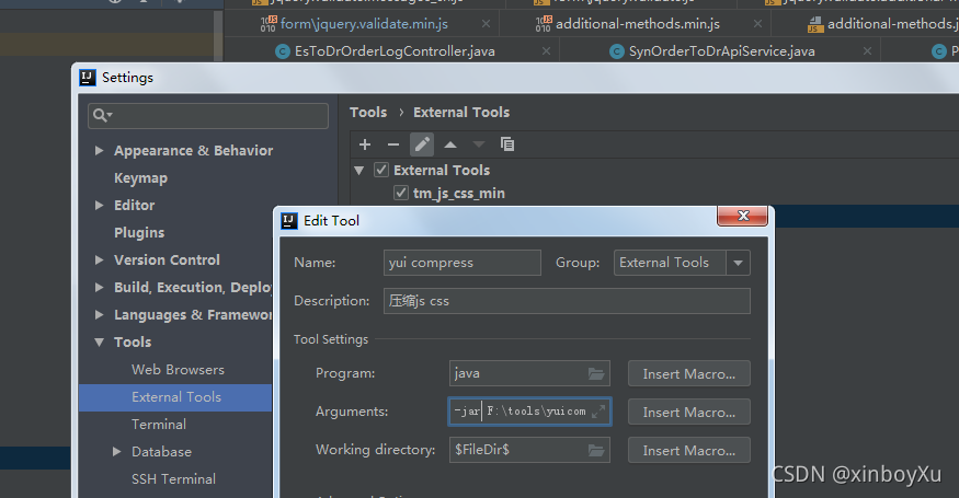 IDEA添加外部插件-yuicompressor压缩js/css 笔记_window 下yuicompressor-2.4.8.jar 路径要怎么写-CSDN博客