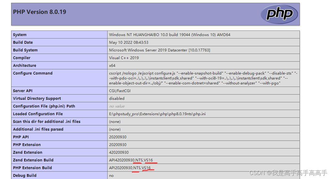 PhpStudy 安装PHP8.0.19(自带已经安装了php8.0.2nts) 同时安装XDbug扩展vscode断点_phpstudy php8.0-CSDN博客