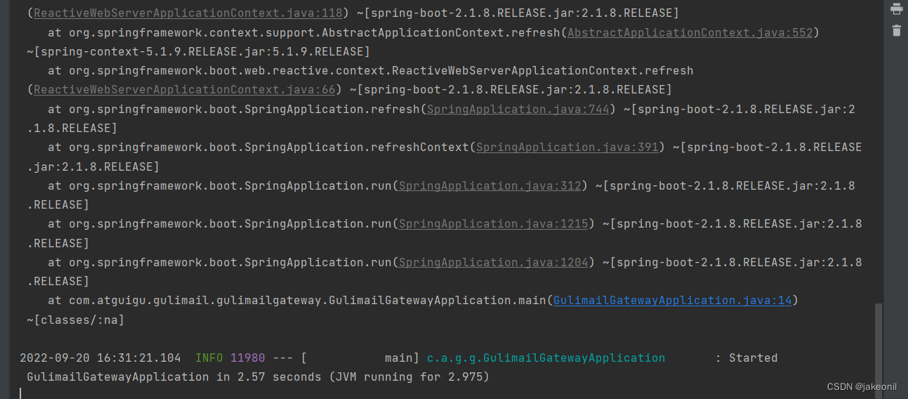 nacos registry, gateway register failed java.lang.IllegalArgumentException: no server available ...