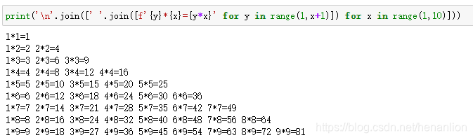 使用python制作九九乘法表的五种方法python99乘法表编程 Csdn博客 3784
