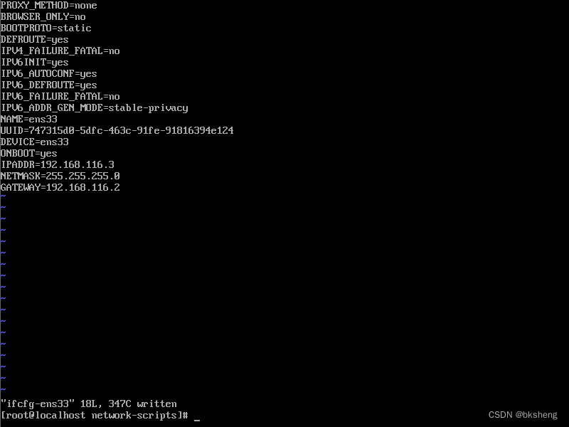 VMware Linux Centos 配置网络并设置为静态ip_restarting sockd (via systemctl): [ ok ]-CSDN博客
