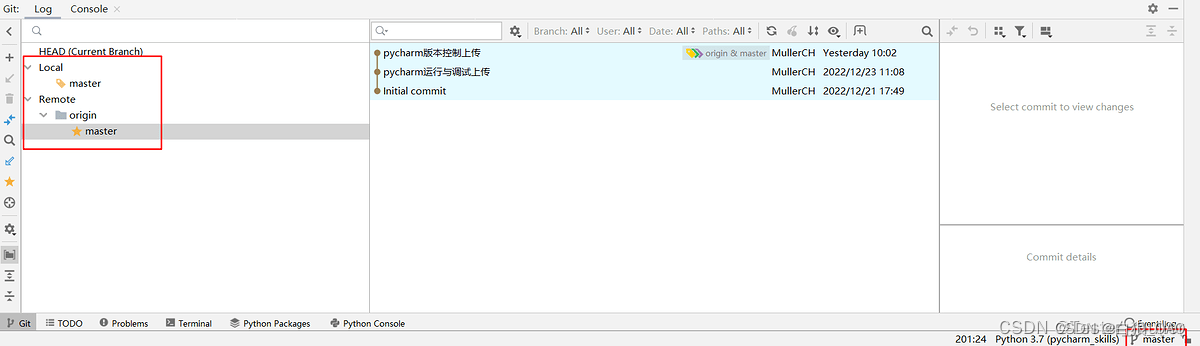 git使用教程14-Pycharm版本控制与分支管理_pycharm 版本控制-CSDN博客