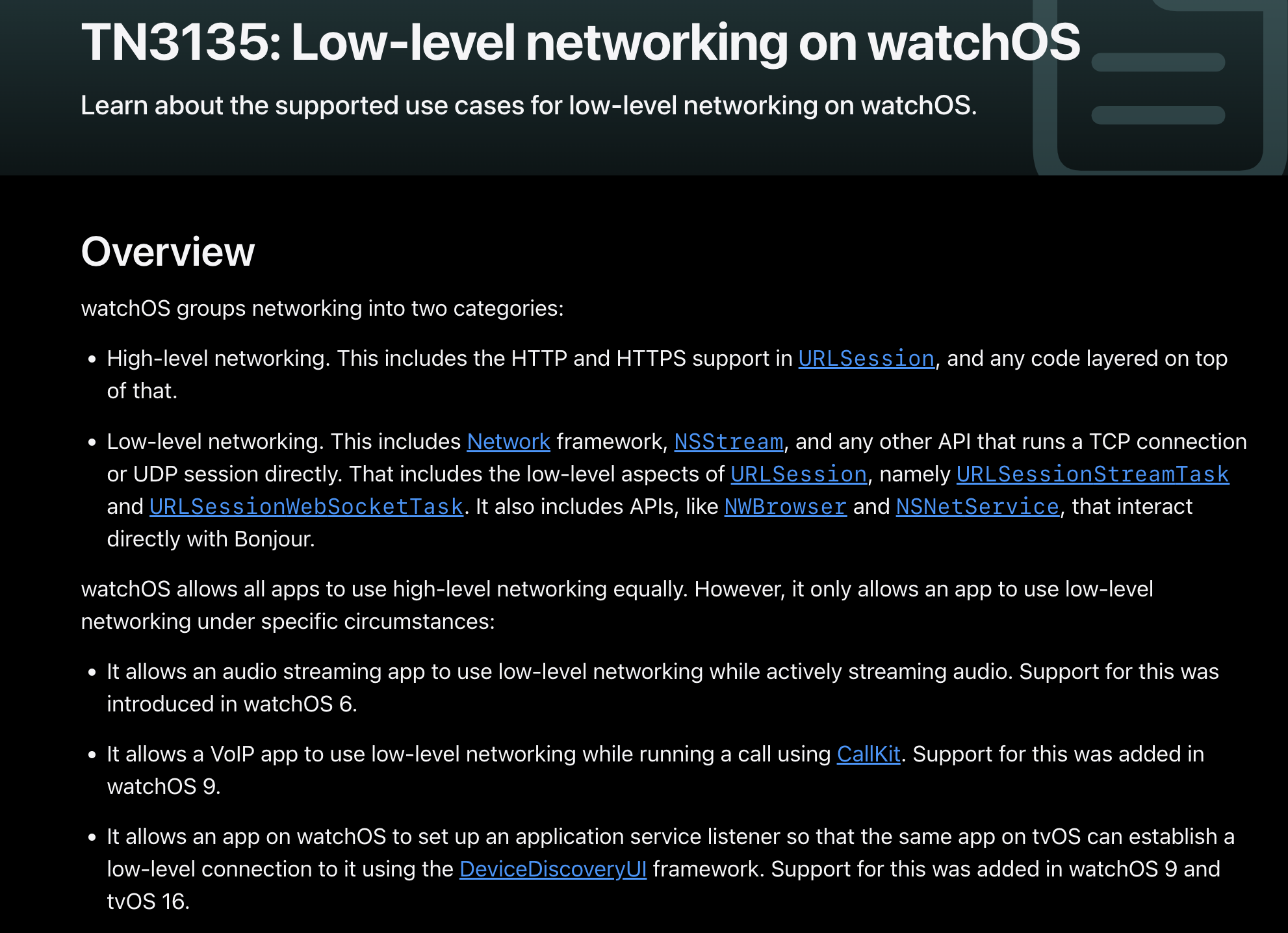 apple watch上watchOS网络低级别和高级别区别，以及使用tcp/udp或者websocket的限制条件_nwpathmonitor支持watchos-CSDN博客