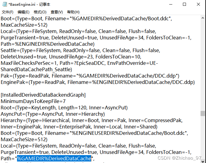 配置文件修改教程：%GAMEDIR%DerivedDataCache路径设置-CSDN博客