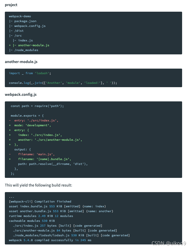 Webpack手册 05 Code Splittingwebpack5 Code Split 抽出 Lodash Csdn博客