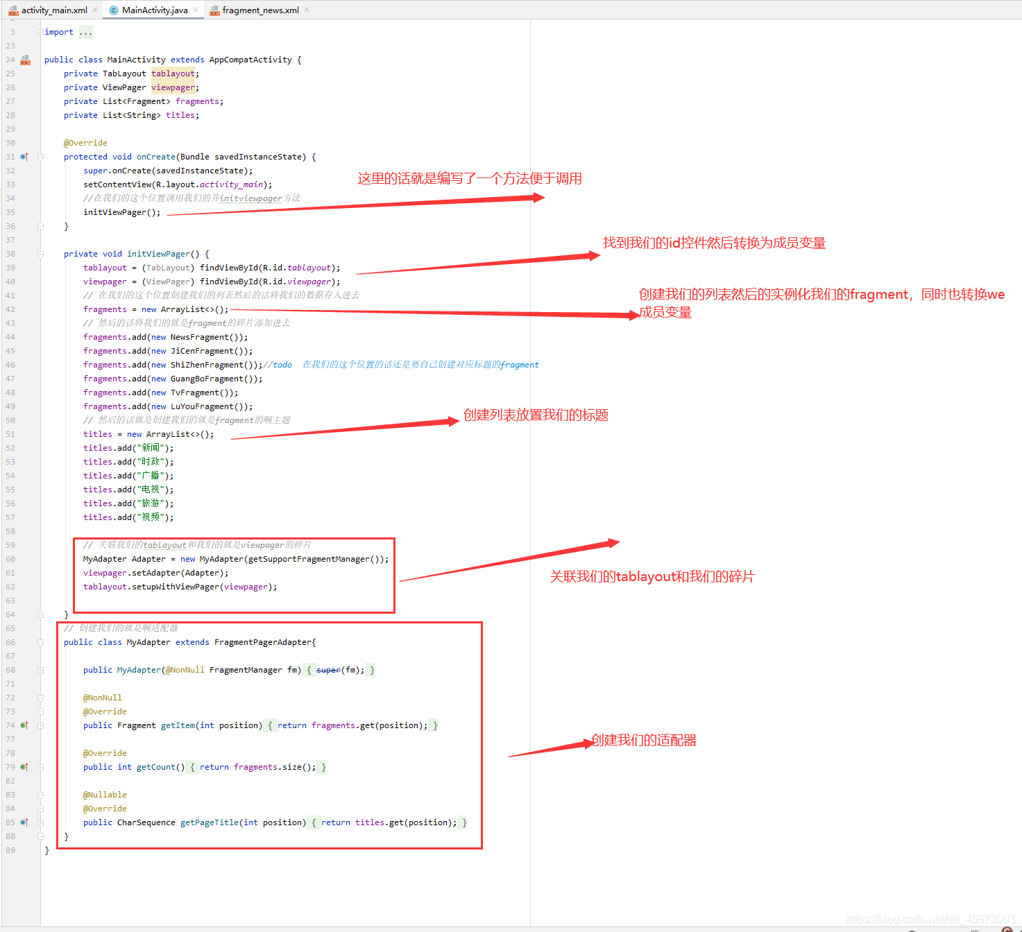 Tablayout和Viewpager实现我们的新闻专栏_新闻app顶部导航-CSDN博客
