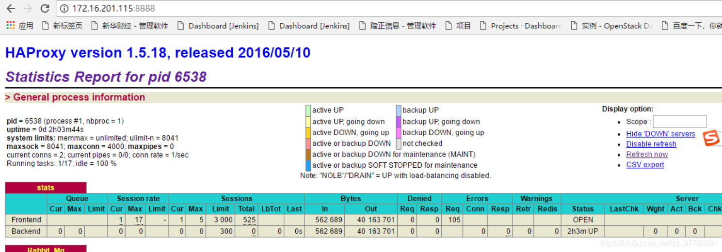 haproxy代理rabbitMQ、mariadb_option tcplog' directive is ignored in ...