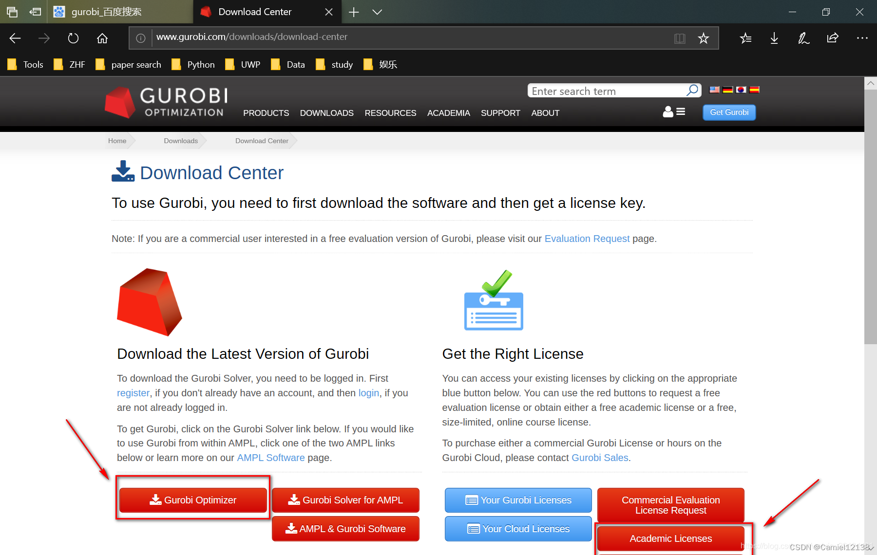 如何在已有anaconda和pycharm的前提下下载Gurobi_gurobi怎么下载-CSDN博客