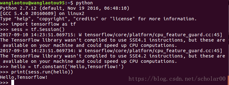 ubuntu 16.04 (低版本CPU)安装tensorflow_ubuntu16.4 tensorflow 1.14.0-CSDN博客