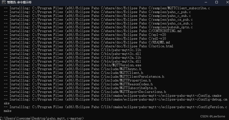paho mqtt c库在window上编译与使用_paho mqtt client cpp-CSDN博客