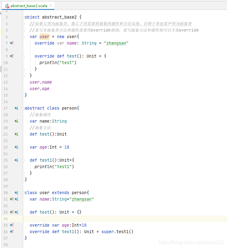 2020 09 30【学习笔记】scala语言(三十四) Scala中的抽象方法(2) Csdn博客