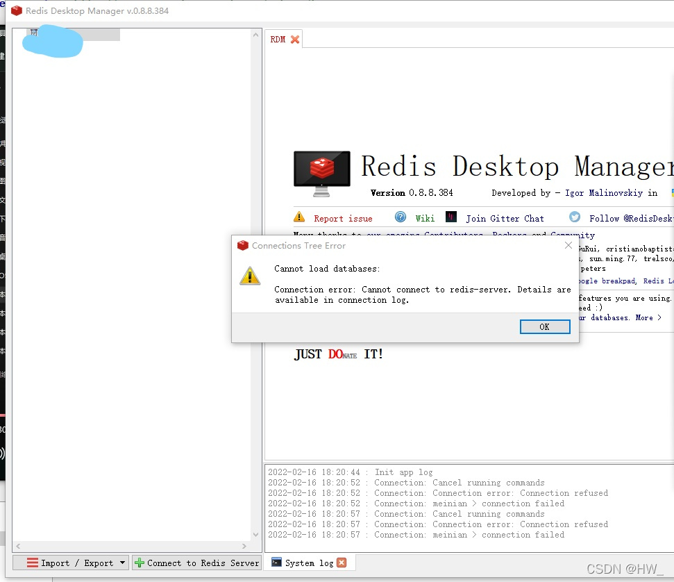 windows系统下redis desktop manager连不上redis_Redis_redisdesktopmanager 卡死-CSDN博客