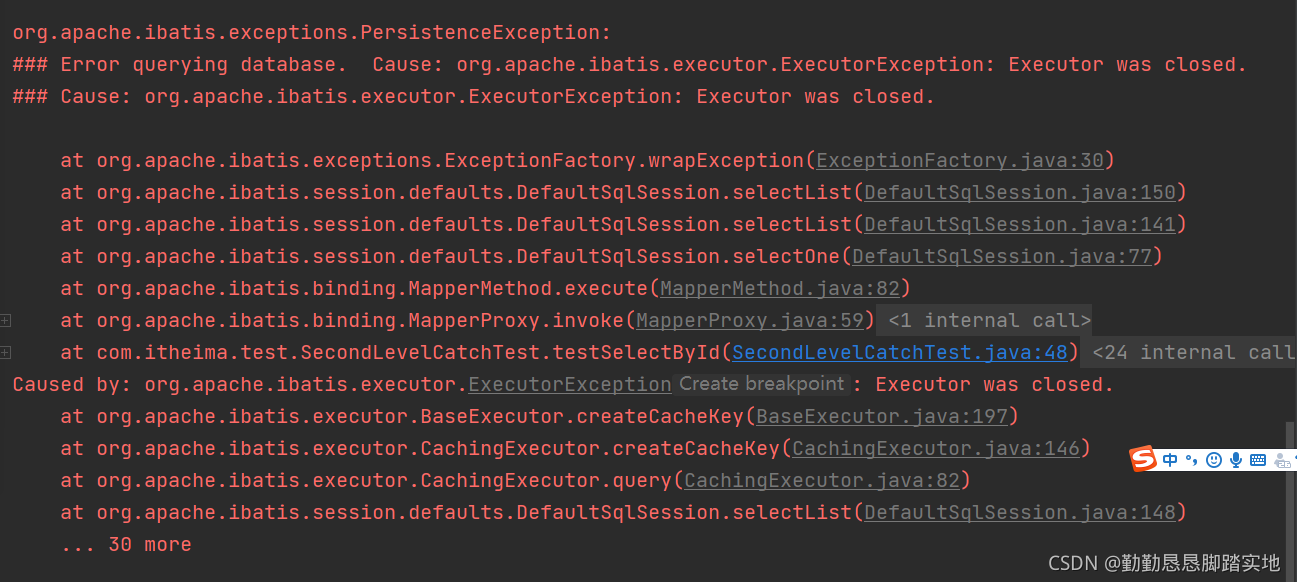 解决问题记录：Cause: org.apache.ibatis.executor.ExecutorException: Executor was closed.-CSDN博客
