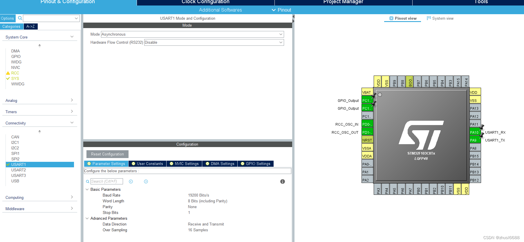 Proteus8.0仿真应用设计（四十三）基于STM32CubeMX、STM32F103C8T6 的USART DMA方式发送应用设计仿真_STM32（基于FreeRTOS）外设应用 ...
