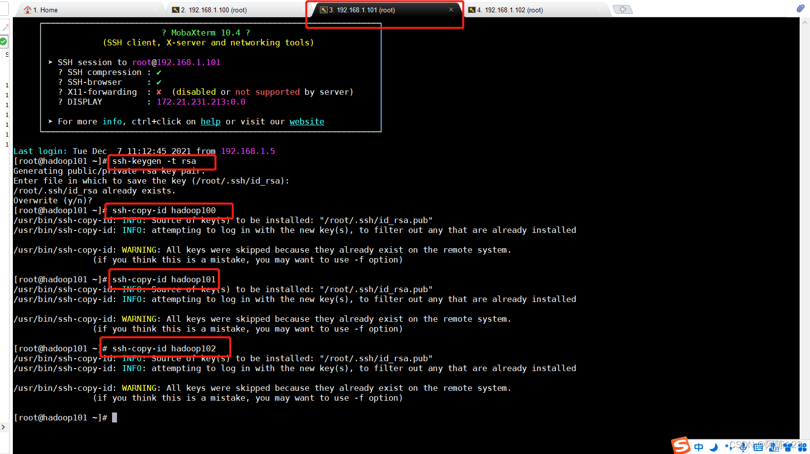 ssh 免密配置、修改hadoop配置文件_stop—dfs.sh修改文件-CSDN博客
