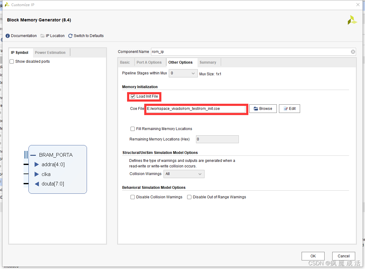 Xilinx 7 Series FPGA资源ROM IP核的使用方法_xilinx的ip核怎么使用-CSDN博客