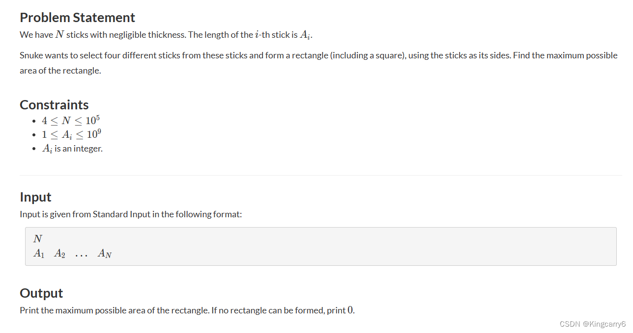 C - Make a Rectangle (排序)-CSDN博客