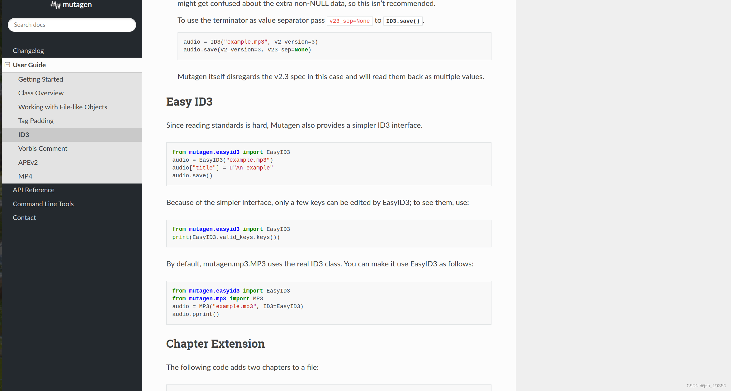 使用mutagen修改MP3音乐文件属性，也就是元数据（metadata）_mp3 编辑id3元数据-CSDN博客