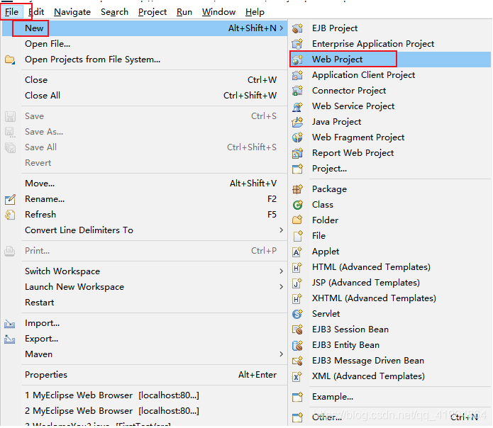 MyEclipse2017新建Web项目并运行_myeclipse的manage deployment-CSDN博客