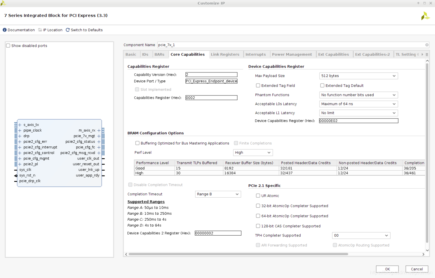 PCIE学习笔记（四）Xilinx FPGA PCI Express 硬核配置_pcie block location-CSDN博客