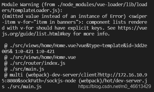 解决 v-for 出现的 warning：component lists rendered with v-for should have explicit keys-CSDN博客