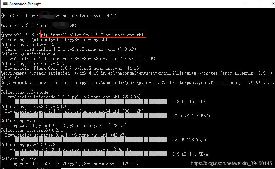 安装allennlp库_error: no matching distribution found for torch==1-CSDN博客