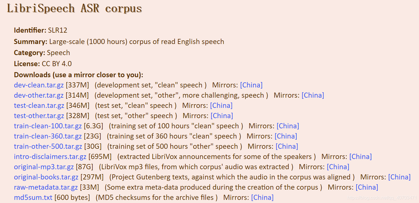 数据集下载链接（声纹识别部分数据集）_librispeech数据集下载-CSDN博客