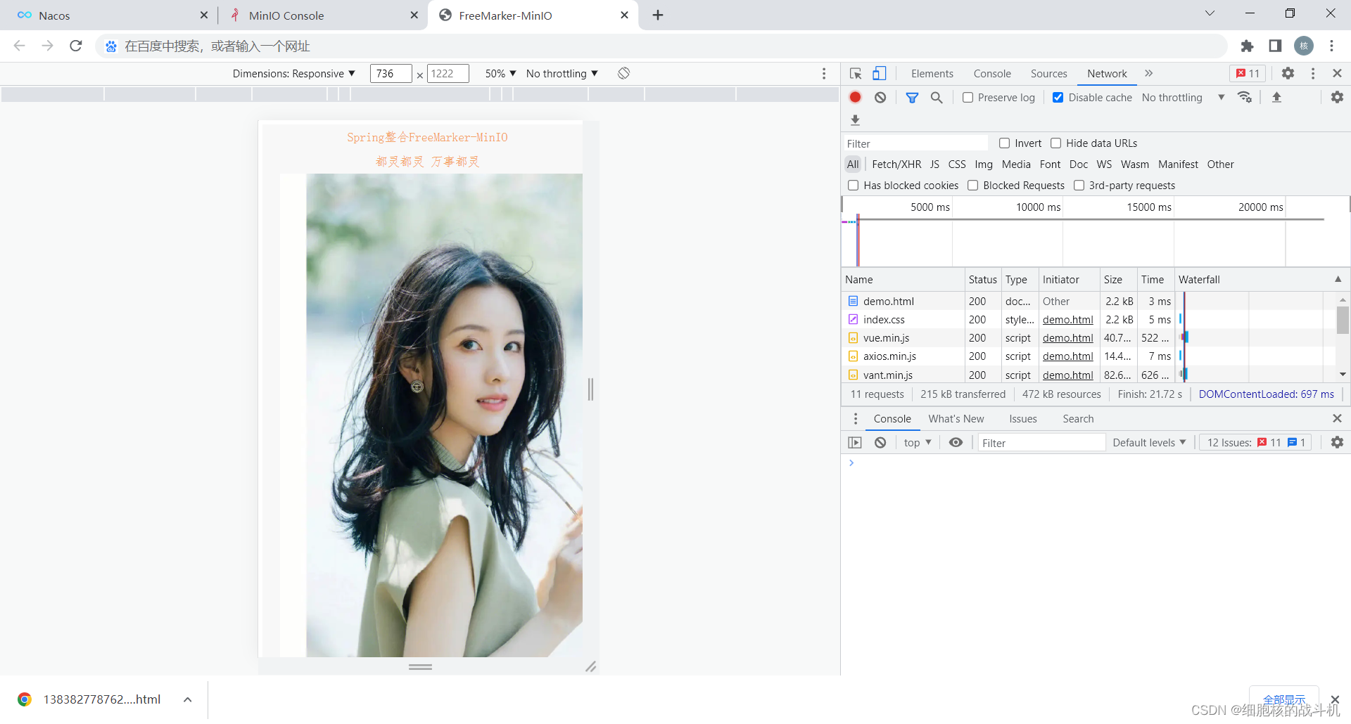 Spring整合FreeMarker-MInio图片无法加载问题-CSDN博客