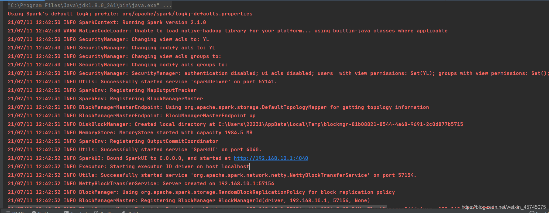 windows中以本地模式运行spark遇到“Could not locate executable null\bin\winutils.exe in the Hadoop binarie ...