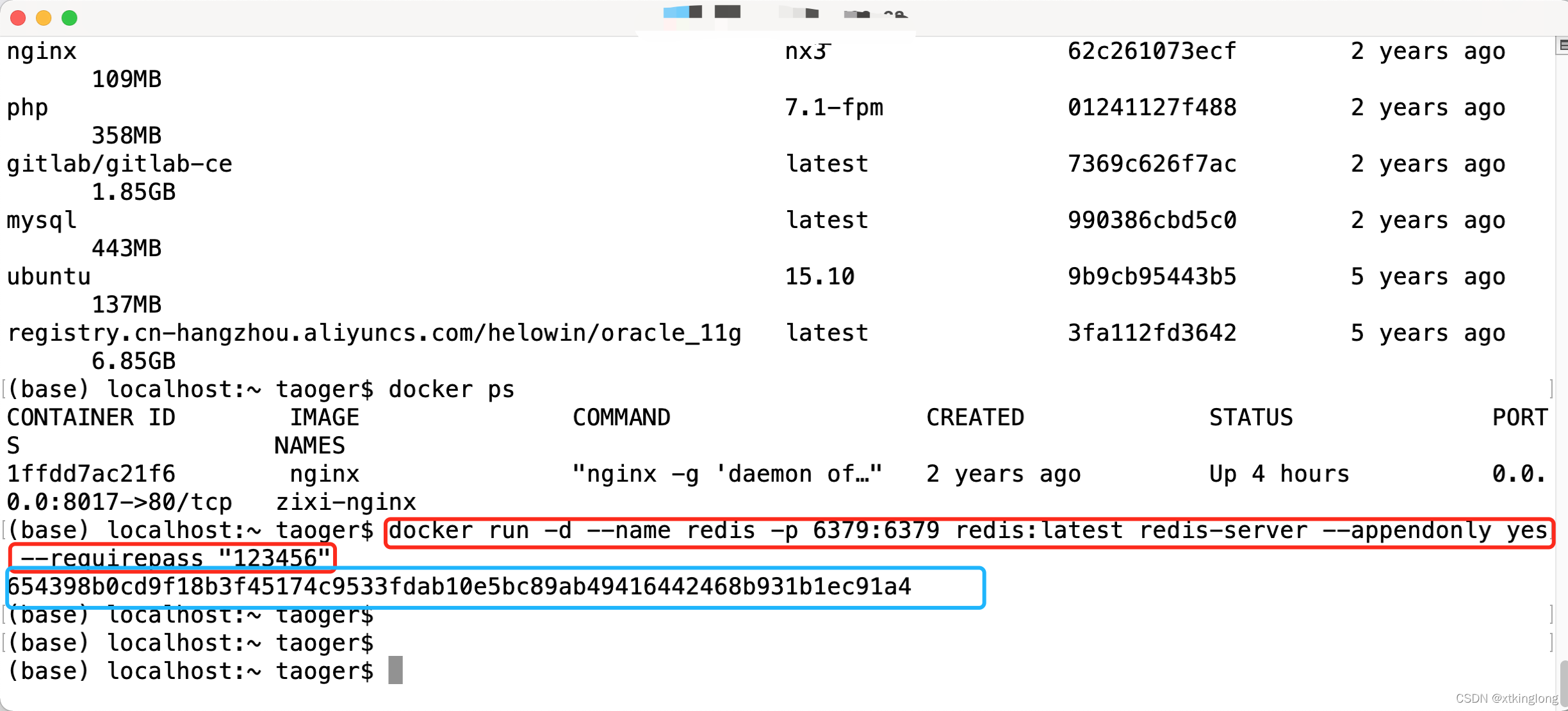 Mac上Docker 中安装并启动Redis_macbook docker 启动redis设置命令-CSDN博客