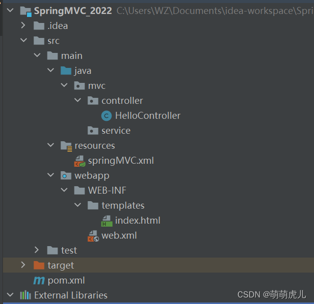 SpringMVC-环境搭建与基本测试_springmvc 测试-CSDN博客