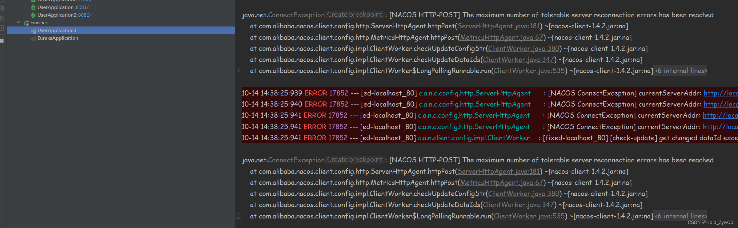 nacos集群注册时候orderservice和userservice启动失败_nacao注册userserver时 userserverapplication运行1弹出-CSDN博客