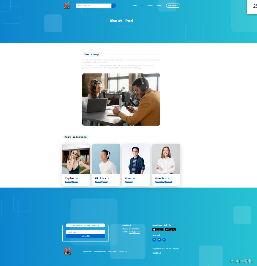 Htmlcssjs 网页设计实例 静态响应式前端网页模板一键复制①前端模板 Csdn博客