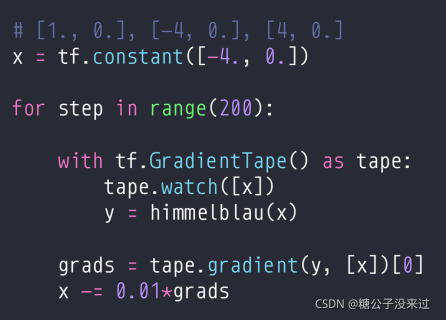 TensorFlow——Himmelblau函数优化实战_数值分析和tensorflow对himmelblau函数优化-CSDN博客
