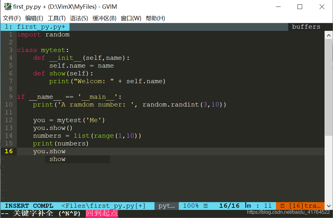 Windows 10使用gvim配置Python IDE（新手操作）_gvim python-CSDN博客