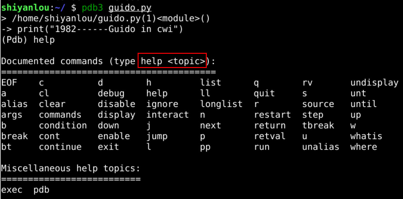 [oeasy]python0026_调试程序_pdb3_帮助_help_求助_文档-CSDN博客