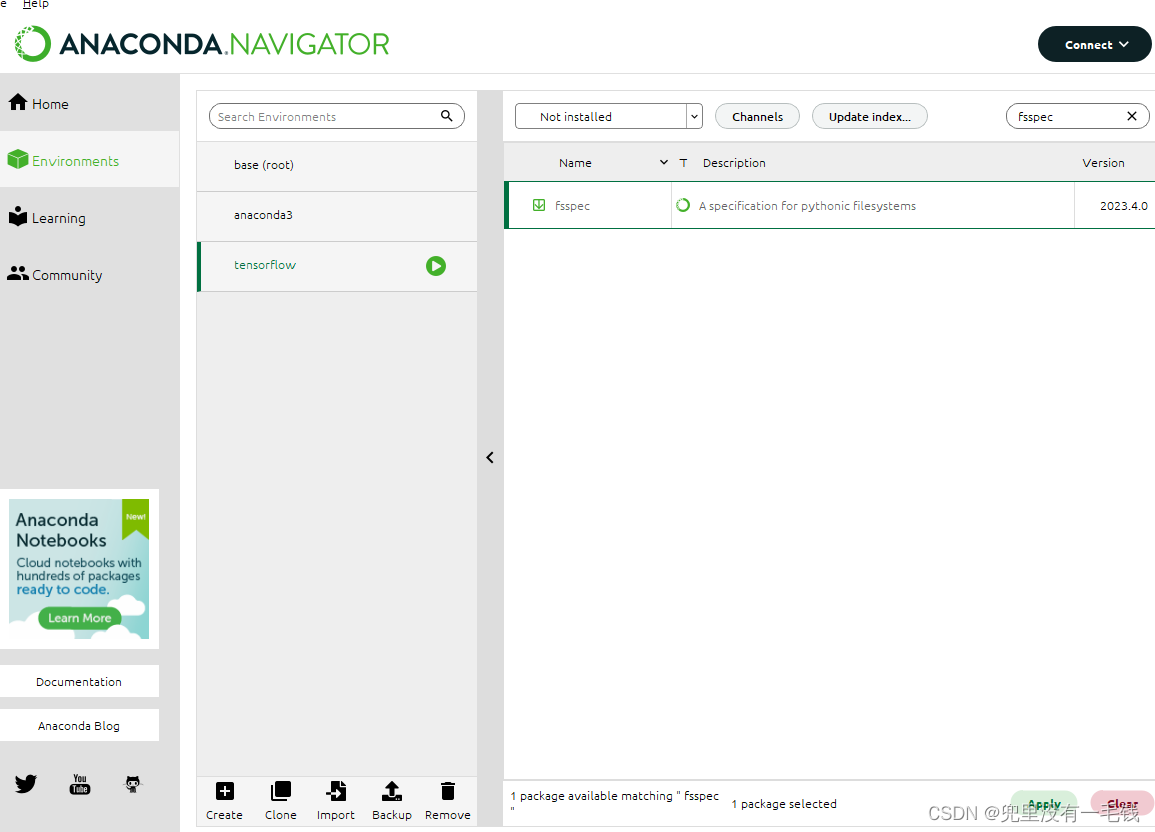 pd.read_csv(函数读取csv文件报错）_importerror: missing optional dependency 'fsspec'.-CSDN博客
