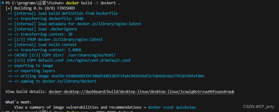 window中通过docker部署前端代码_docker window 部署前端 expose 8080 # 启动 nginx 服务 cmd [-CSDN博客