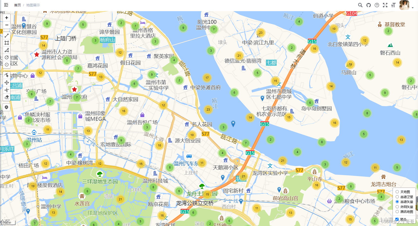 Leaflet aggregate layer Leaflet.markercluster comes with source code ...