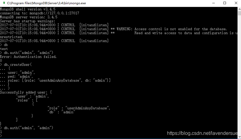 Mongdb解决authentication Failed导致的不能连接问题mongodb Authentication Failed Csdn博客