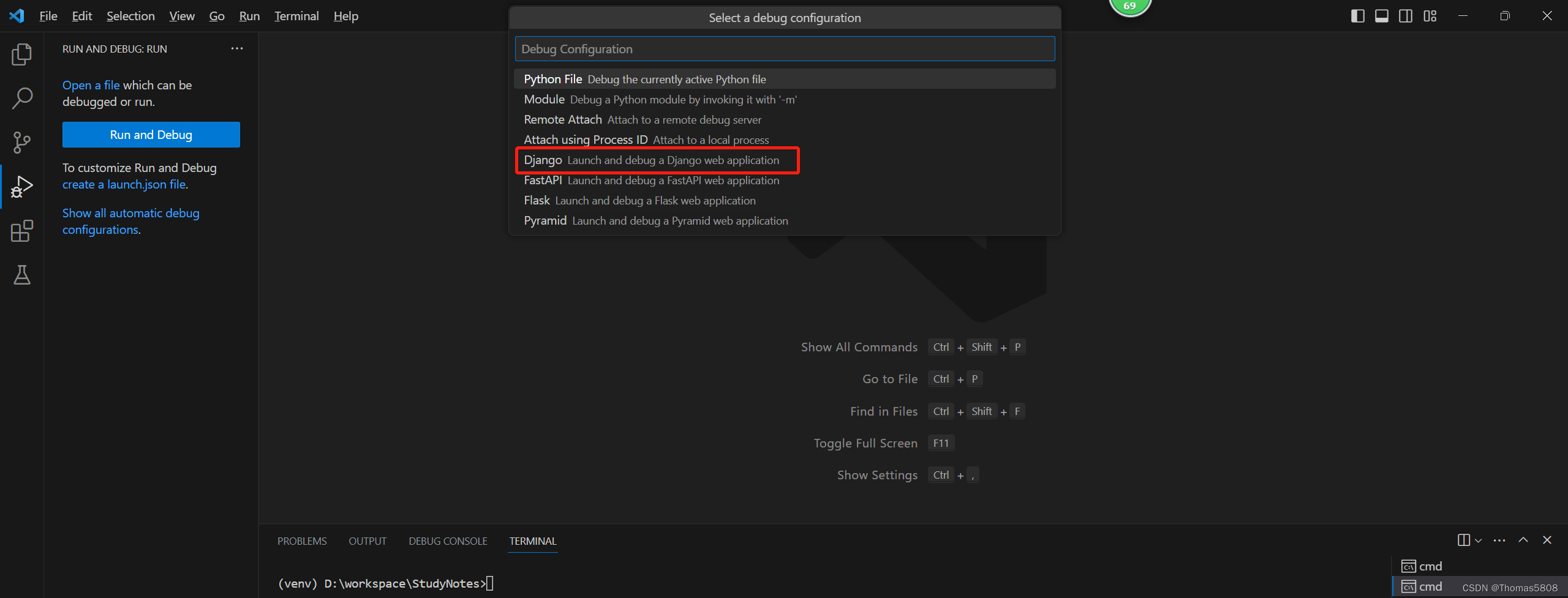 Vscode下配置Django项目环境（一）_vscode django-CSDN博客