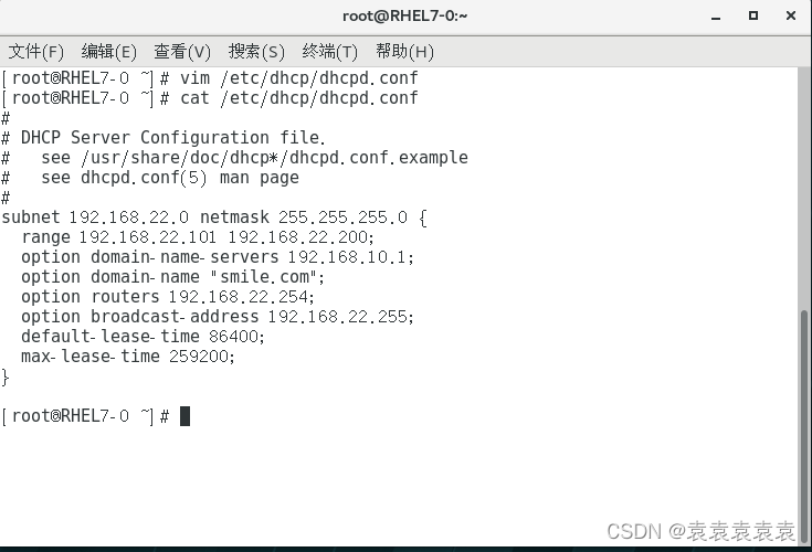 Linux Redhat7.4 DHCP简单配置_redhat dhcp-CSDN博客