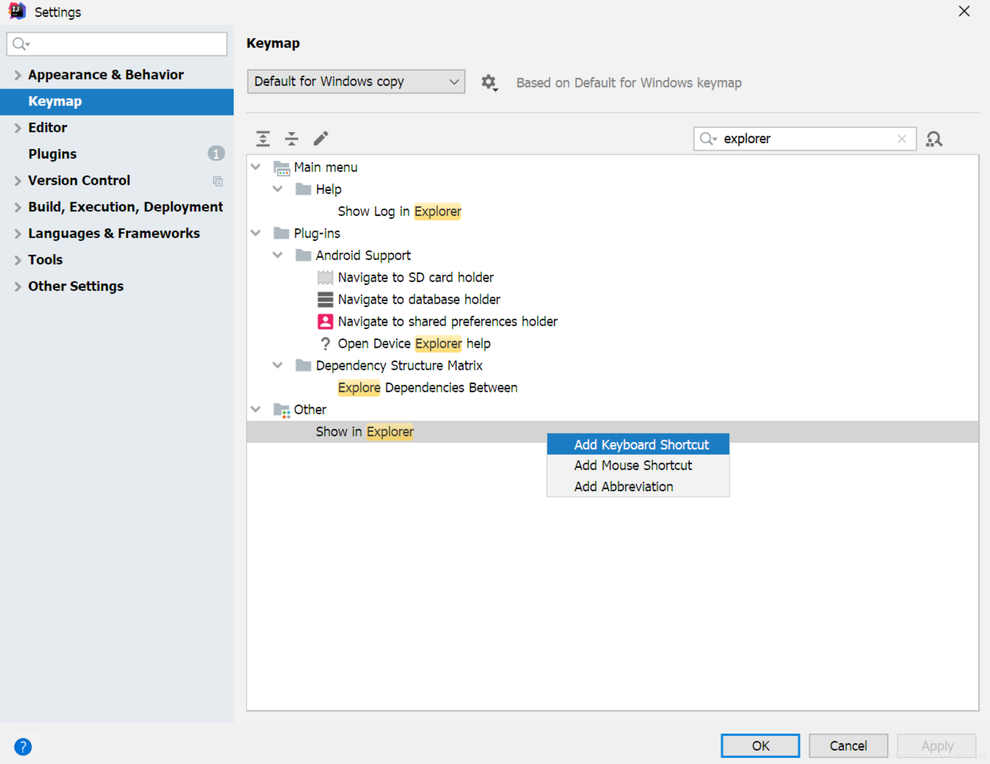 IDEA或者Pycharm如何才能快速打开文件的路径，或者IDEA对“Show in Explorer”添加快捷键_idea点show in ...