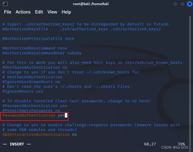 kali linux 远程连接xshell出现“Could not connect to ‘192.168.86.131‘ (port 22): Connection failed ...