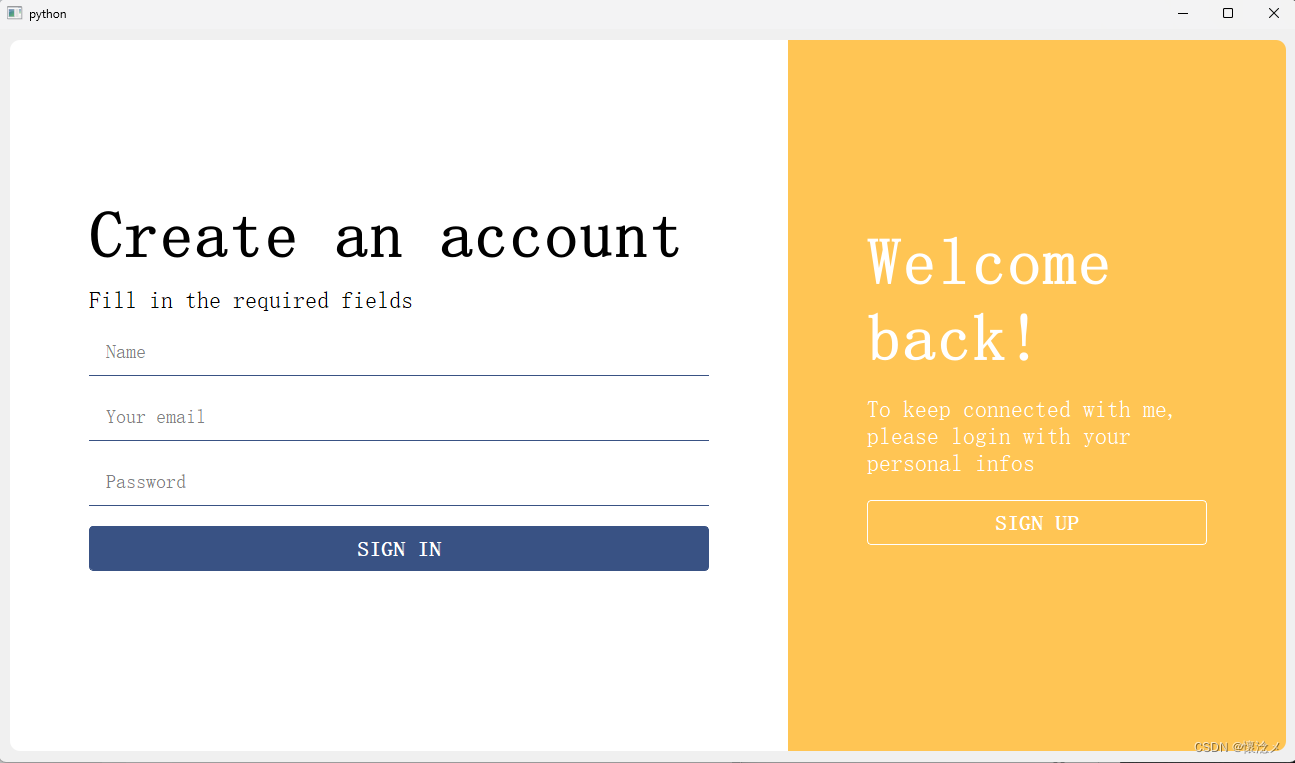 python3GUI--几种不同样式的登录注册界面By:PyQt5（附下载地址）_pycharm gui 系统 登录界面模版 ppt-CSDN博客